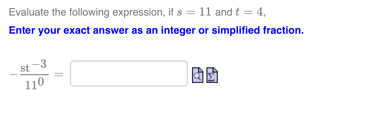 Solved Evaluate the following expression, if s=11 ﻿and | Chegg.com