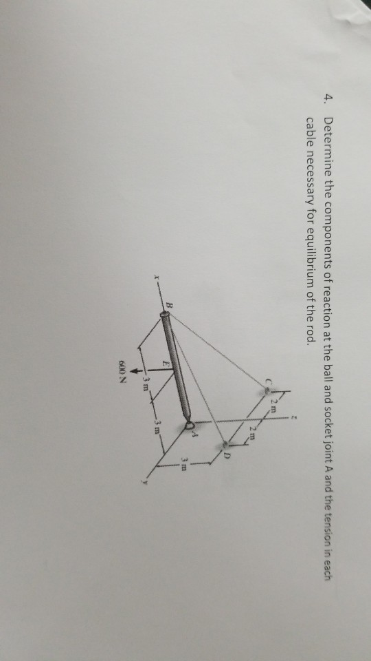 Solved Determine the components of reaction at the ball and | Chegg.com