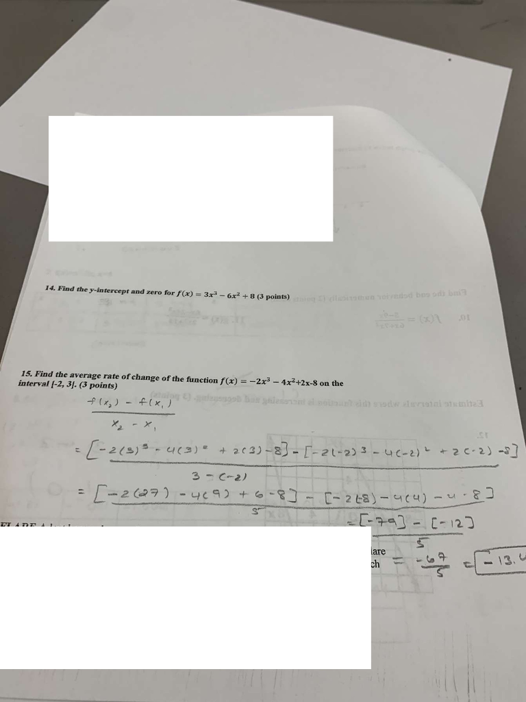 Solved Hello, these are very simple pre calculus questions. | Chegg.com
