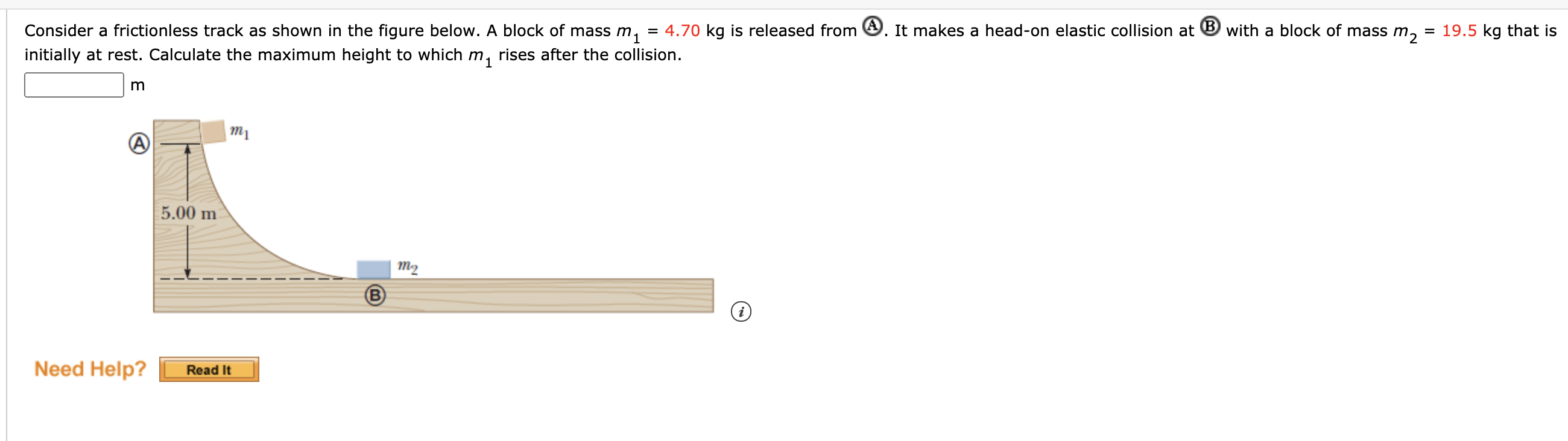 Solved Consider a frictionless track as shown in the figure | Chegg.com