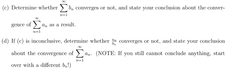 Solved Given the series ∑n=13n4+5n+15n−1 : (a) Let | Chegg.com