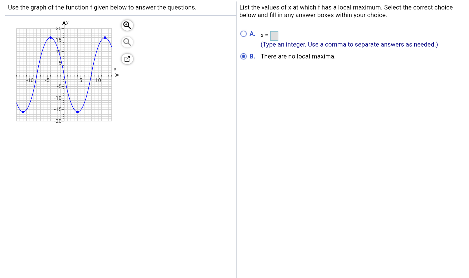 Solved Use The Graph Of The Function F Given Below To Answer 