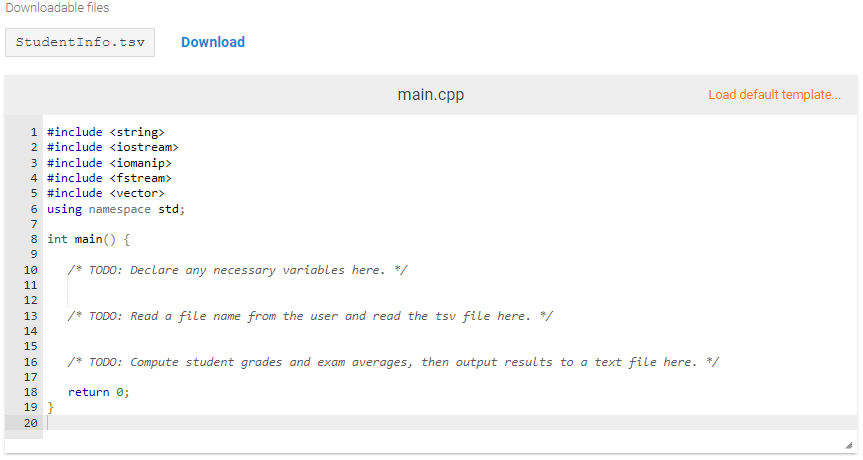 Solved In c++ please and use the following only #include | Chegg.com