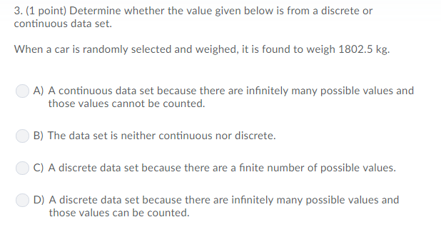 Solved 3. (1 point) Determine whether the value given below | Chegg.com Solved 3. (1 point) Determine whether the value given below | Chegg.com