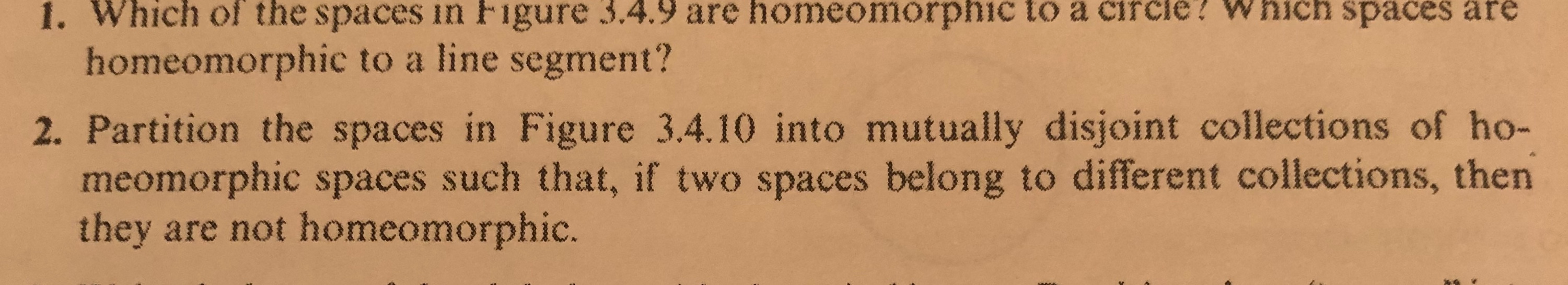 Solved 1. Which of the spaces in Figure 3.4.9 are | Chegg.com
