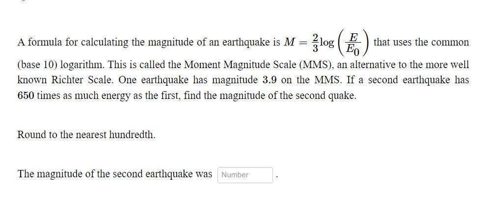 Solved E A formula for calculating the magnitude of an | Chegg.com