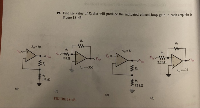 Solved the value of Rf that will produce the indicated | Chegg.com