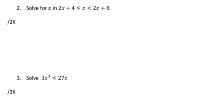 Solved 2. Solve for x in 2x + 4 | Chegg.com