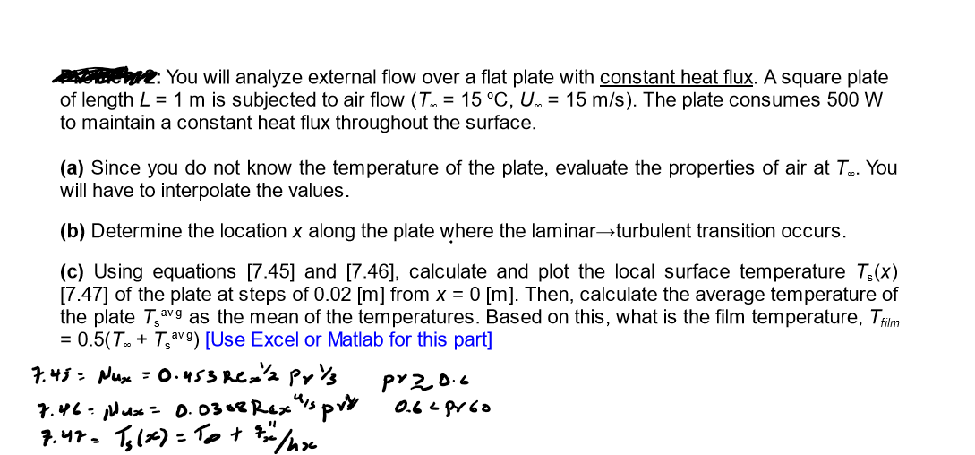 Solved Pitice: You will analyze external flow over a flat | Chegg.com