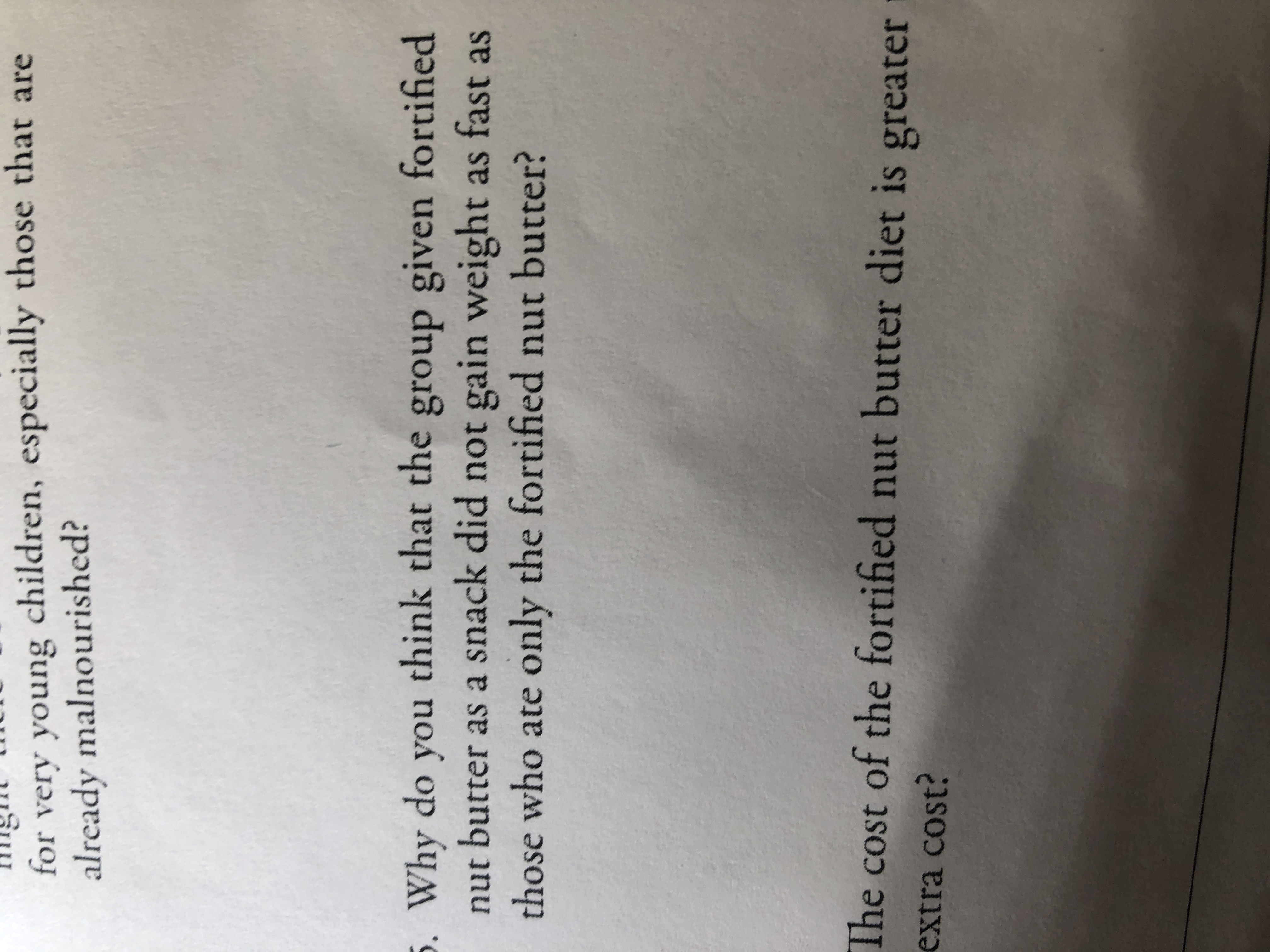 Solved for very young children, especially those that are | Chegg.com