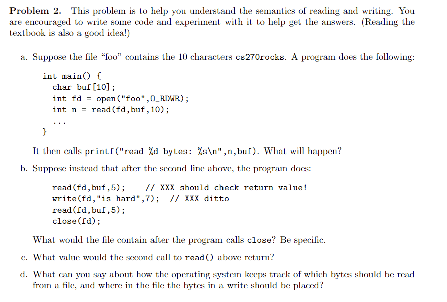 Solved Problem 2. This problem is to help you understand the | Chegg.com