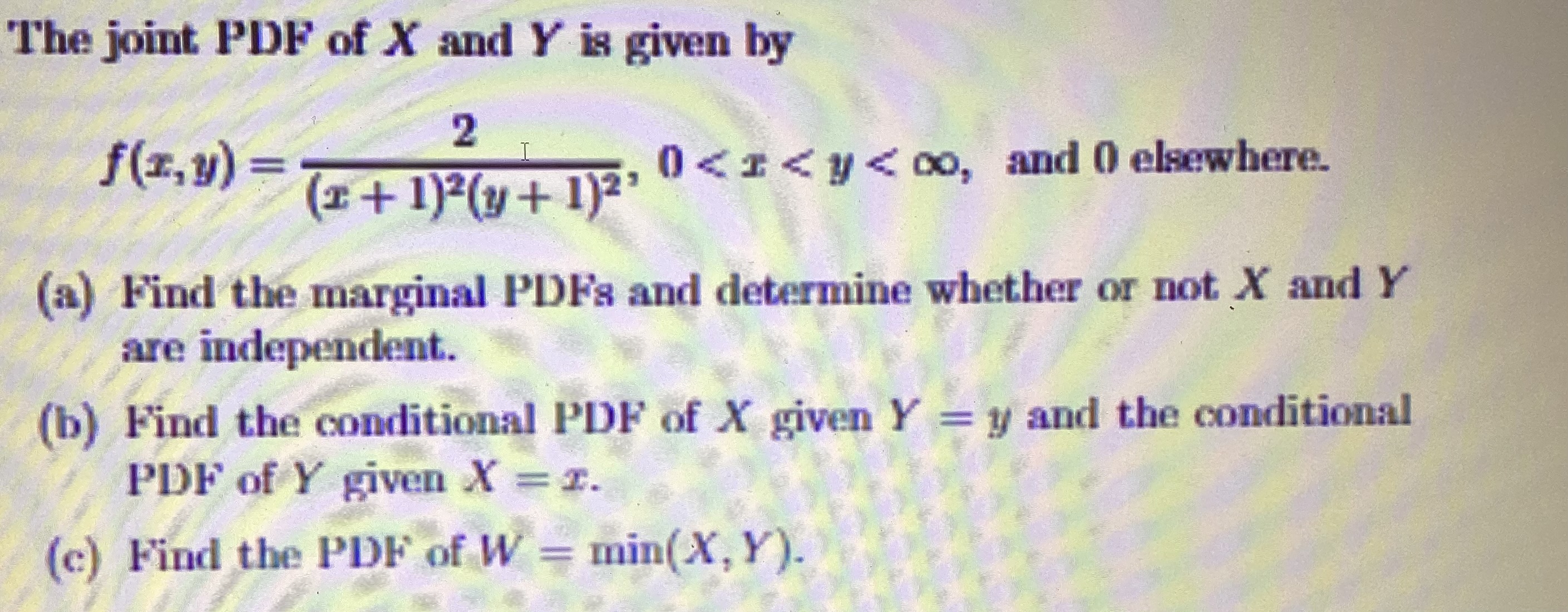 Solved The joint PDF of X and Y is given by | Chegg.com