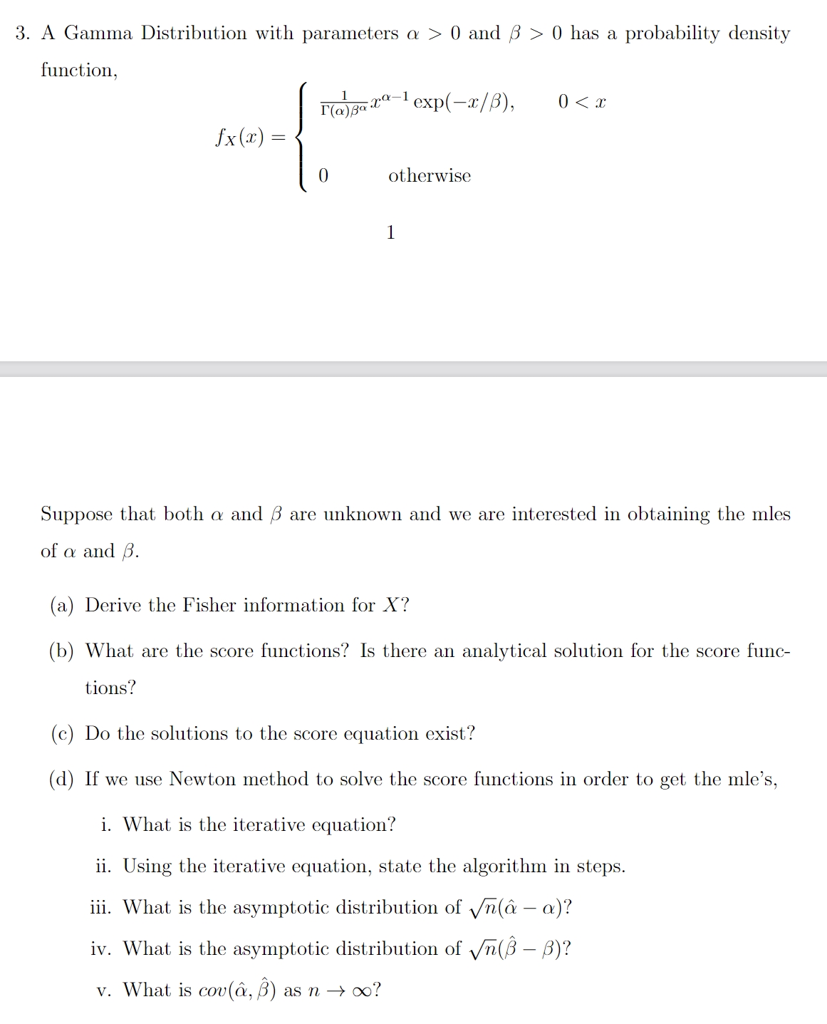 Solved A Gamma Distribution With Parameters α 0 and β 0