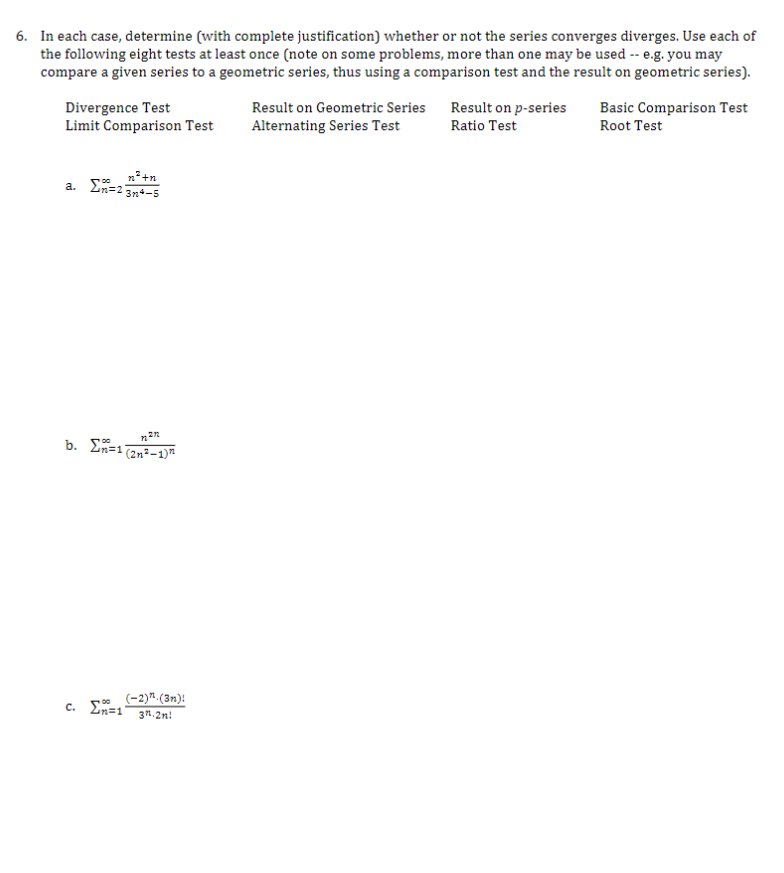 Solved 6. In each case, determine (with complete | Chegg.com