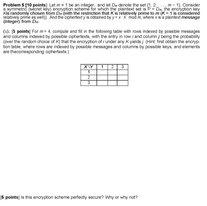 Problem 5 [10 points): Let m > 1 be an integer, and | Chegg.com