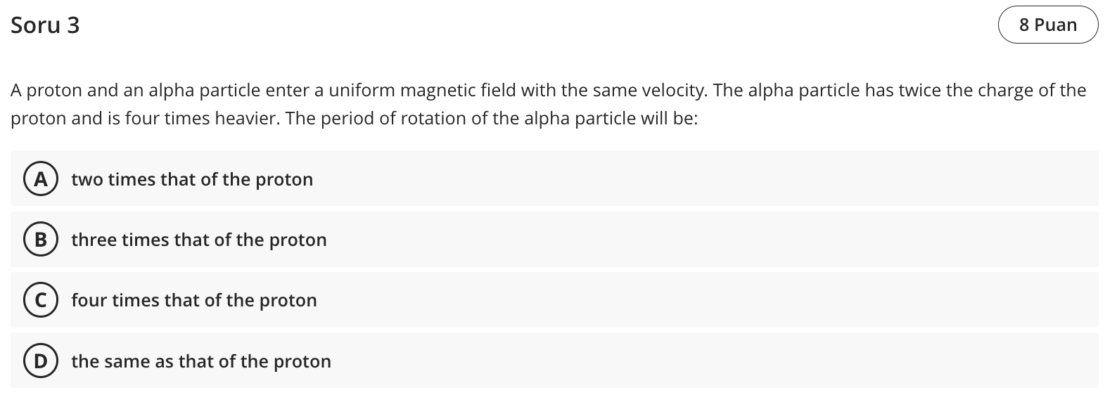Solved A proton and an alpha particle enter a uniform | Chegg.com