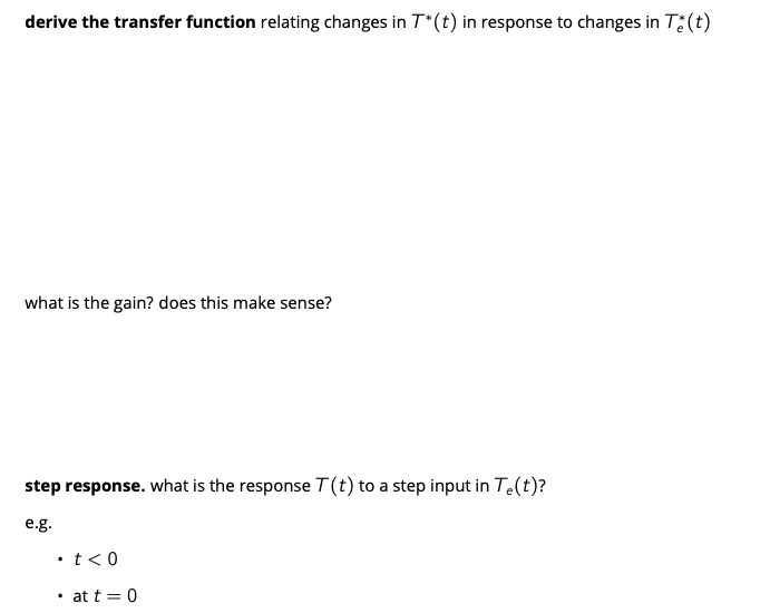 Solved derive the transfer function relating changes in | Chegg.com