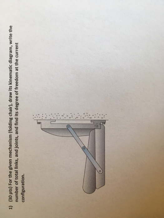 Solved (30 pts) For the given mechanism (folding chair), | Chegg.com