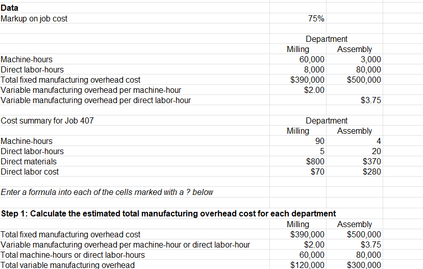 Solved 2. Change the total fixed manufacturing overhead cost | Chegg.com