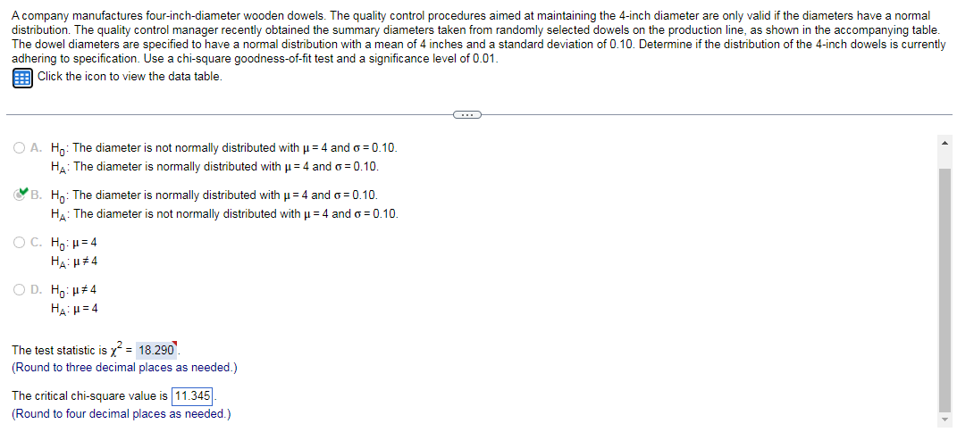 Solved A company manufactures four-inch-diameter wooden | Chegg.com