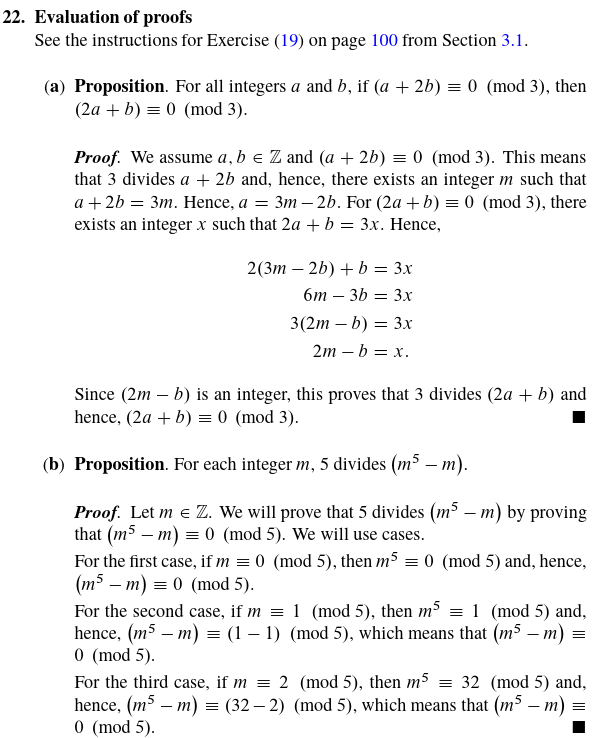 Solved 22. Evaluation of proofs See the instructions for | Chegg.com