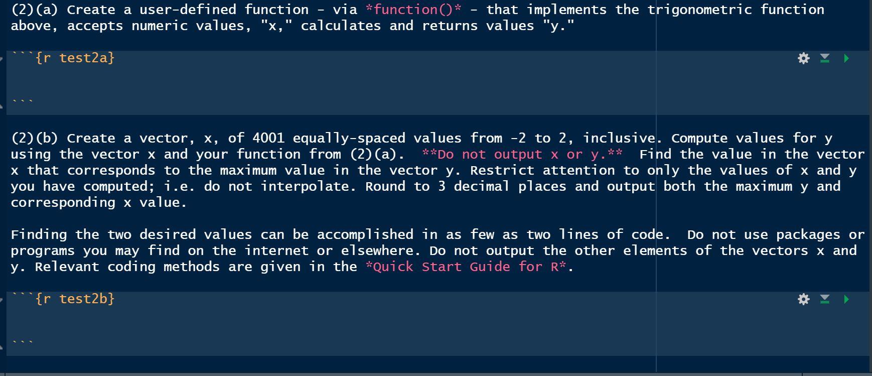 (2)(a) Create a user-defined function - via | Chegg.com