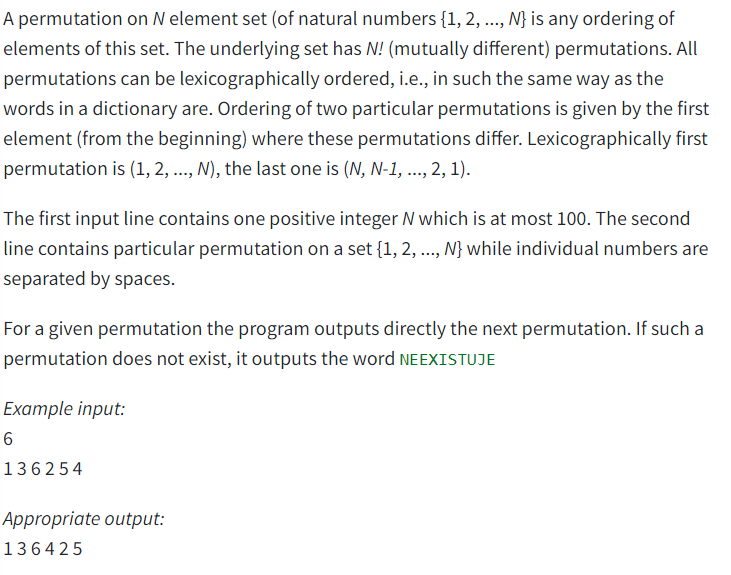 Solved A permutation on N element set (of natural numbers | Chegg.com