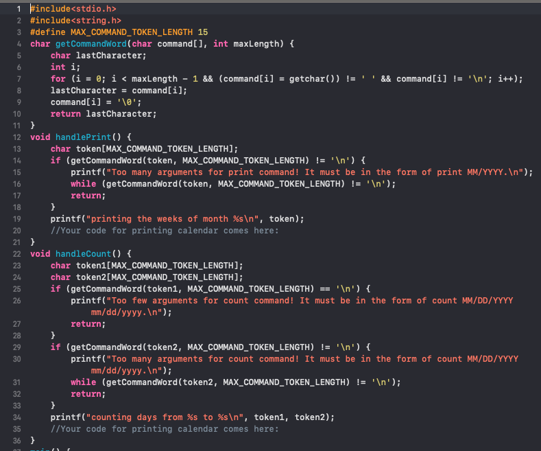 Solved i have the starter code i just need it finished in | Chegg.com