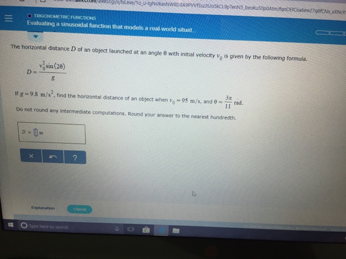 Solved Evaluating a sinusoidal function that models a | Chegg.com
