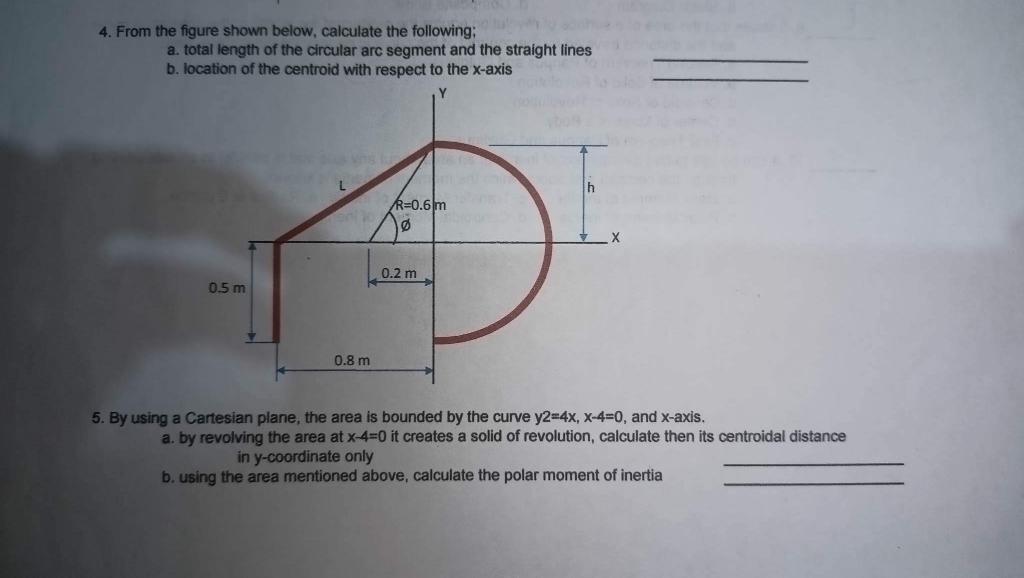 Solved 4. From the figure shown below, calculate the | Chegg.com