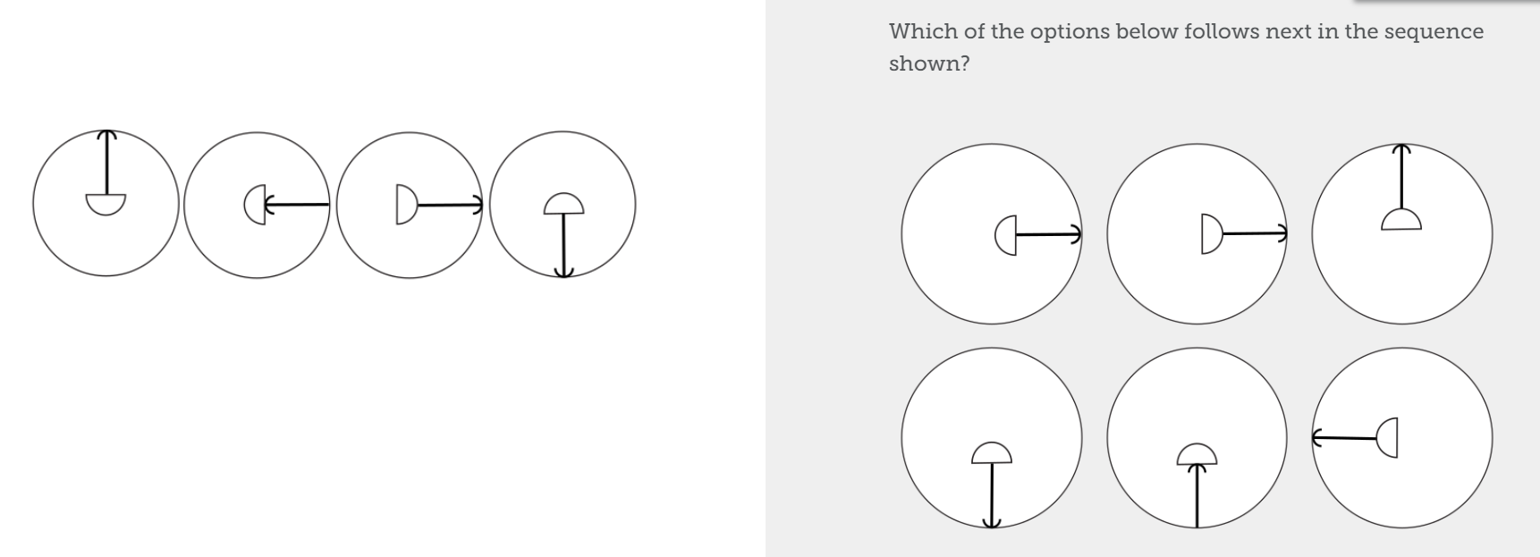 Solved Which of the options below follows next in the | Chegg.com