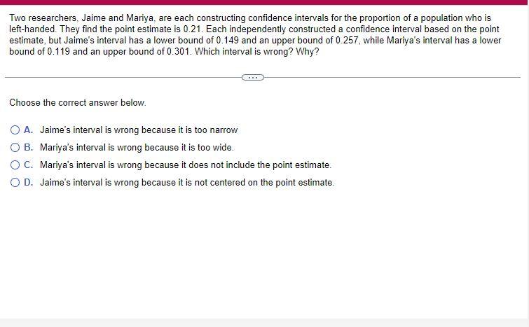 Solved Two researchers, Jaime and Mariya, are each | Chegg.com