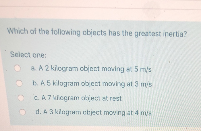 Solved Which of the following objects has the greatest | Chegg.com