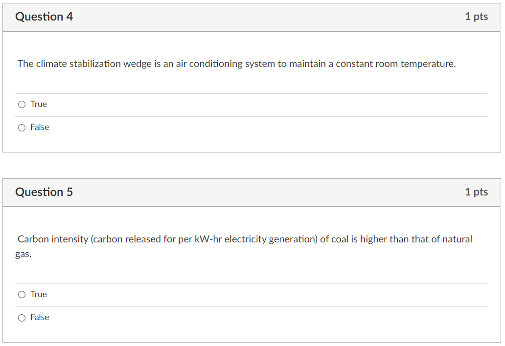 Solved Question 4 1 pts The climate stabilization wedge is | Chegg.com
