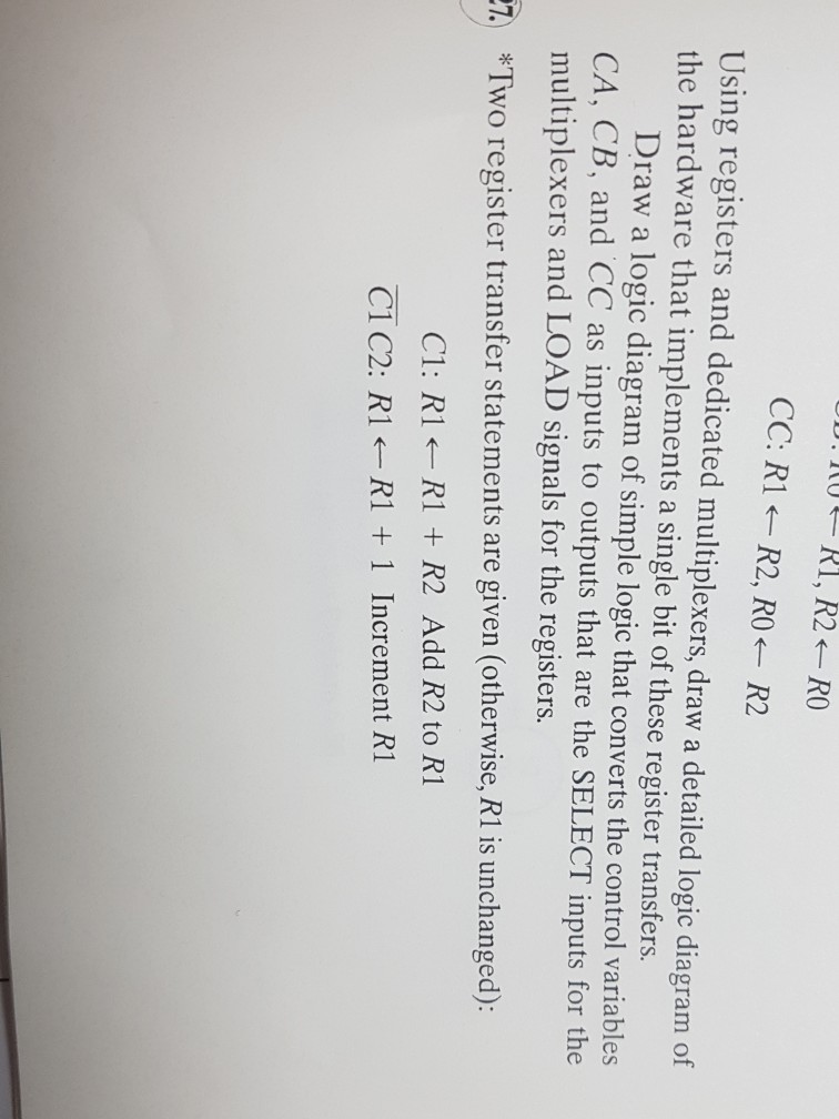 Two register transfer statements are given | Chegg.com