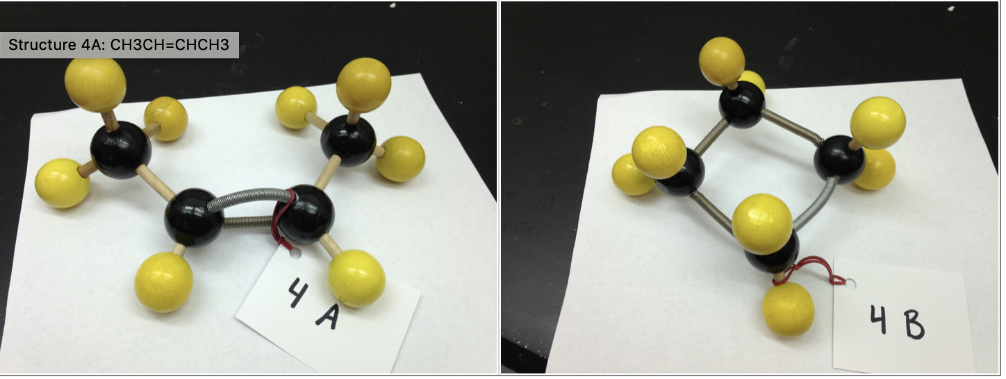 Solved Structure 5B: CH3CH=CHCH3 SB 5A Structure 4A: | Chegg.com
