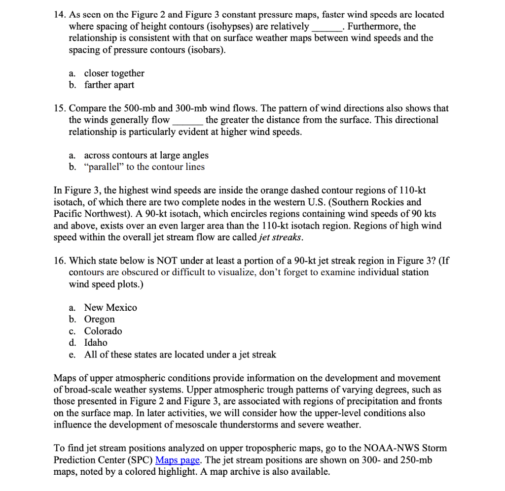 Solved Figure 3 is the 300 -mb constant-pressure map for | Chegg.com
