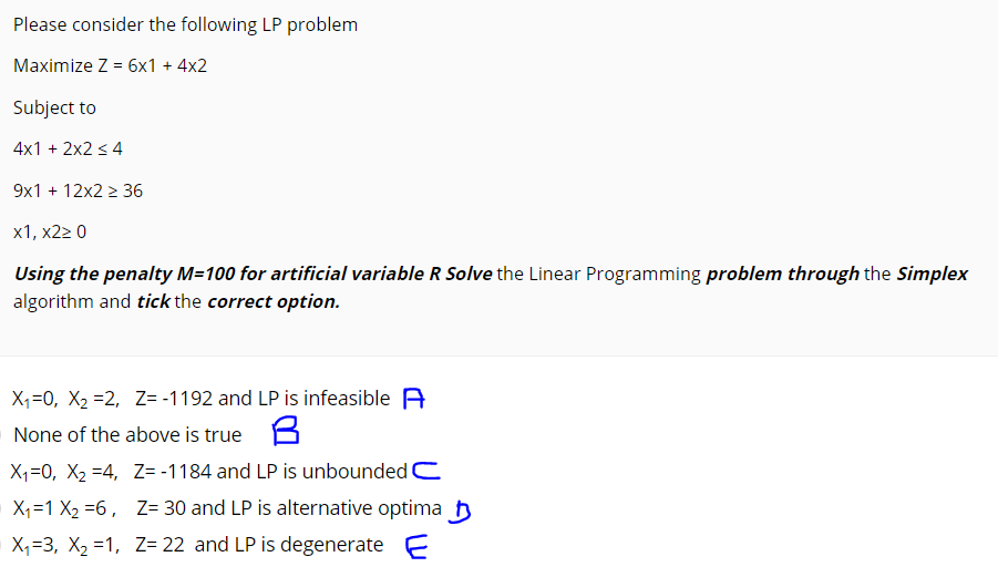 Solved Please consider the following LP problem Maximize Z = | Chegg.com
