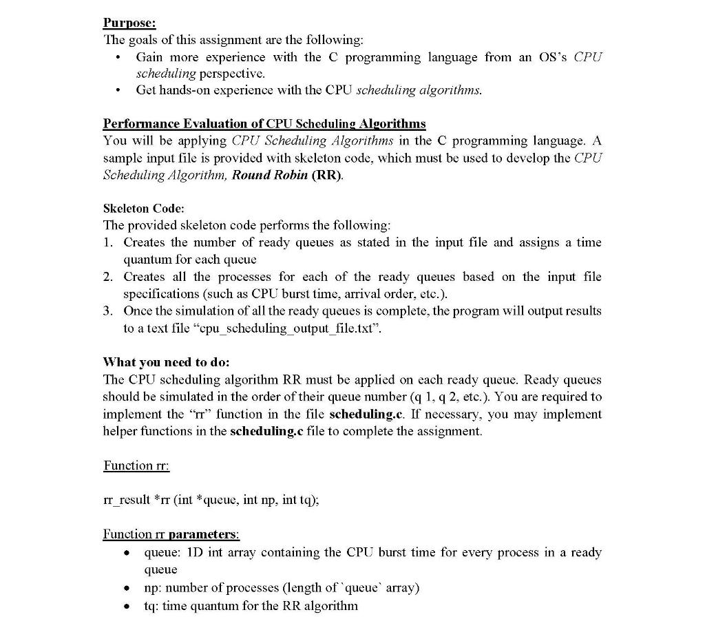 Purpose: The goals of this assignment are the | Chegg.com