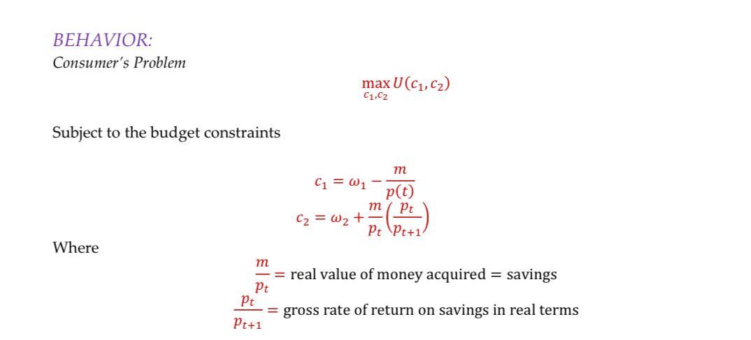 Solved Overlapping Generations Model with Money Consider an | Chegg.com