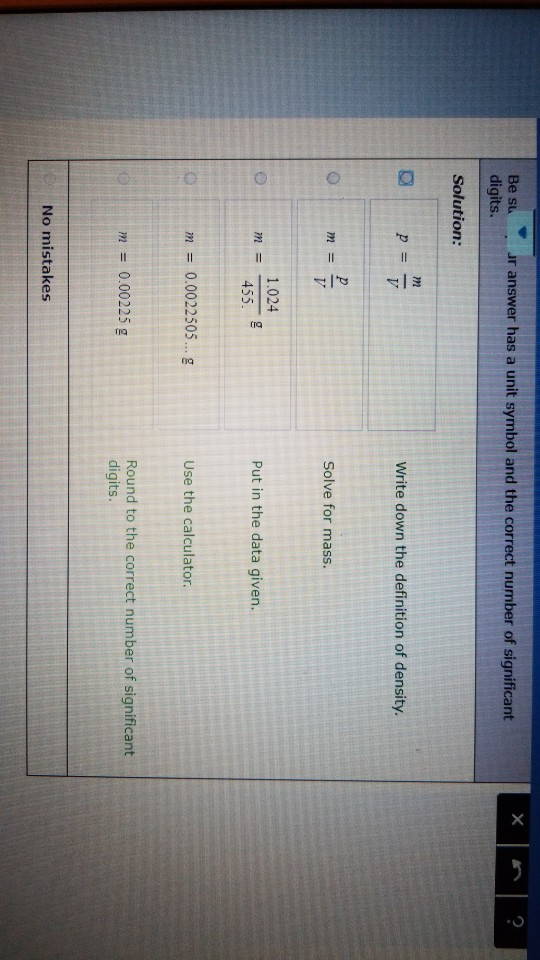 Solved MEASUREMENT Identifying errors in the solution to a | Chegg.com