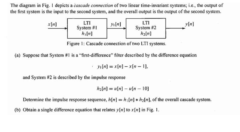 Solved The diagram fig. 1 depicts a cascade connection of | Chegg.com