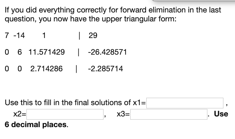 Solved If you did everything correctly for forward | Chegg.com