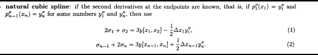 natural cubic spline: if the second derivatives at | Chegg.com