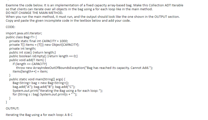 Solved Examine the code below. It is an implementation of a | Chegg.com
