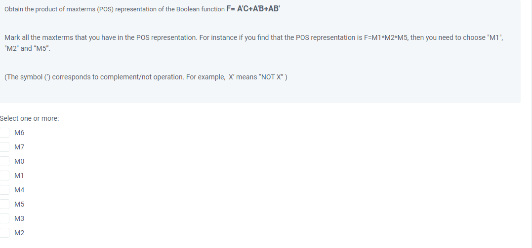 Solved Obtain the product of maxterms (POS) representation | Chegg.com