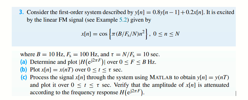 Solved 3. Consider the first-order system described by | Chegg.com