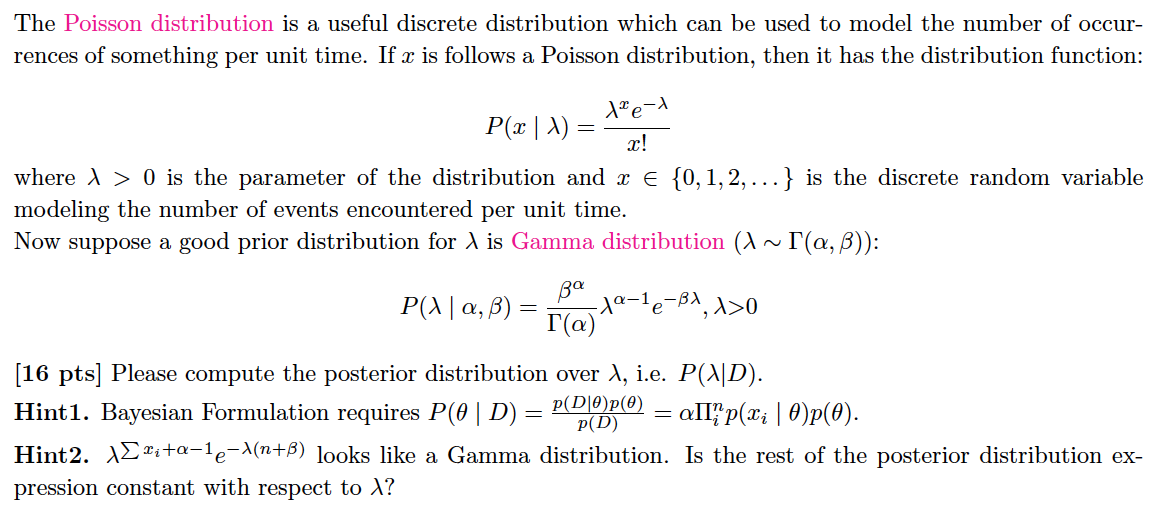 Solved The Poisson distribution is a useful discrete | Chegg.com