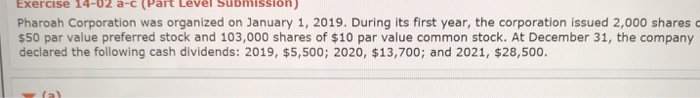 Solved Exercise 14-02 a-c (Part Level Submission) Pharoah | Chegg.com
