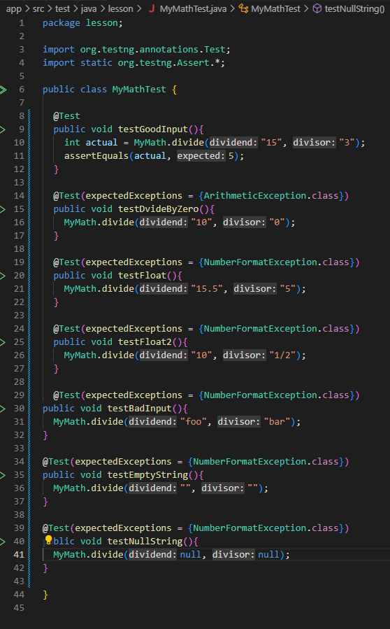Solved Write some unit tests that will test the MyMath. | Chegg.com